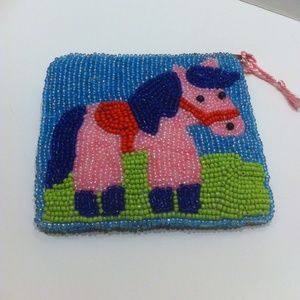 Bags | Beaded Pony Coin Purse | Poshmark